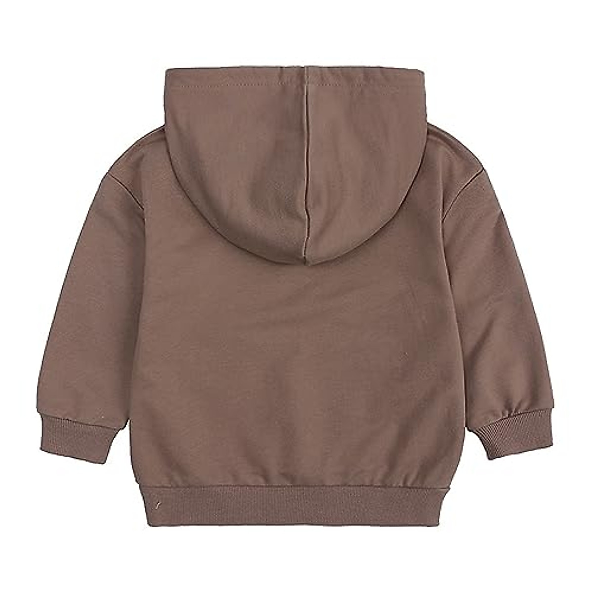 Kids Baby Boy Girl Crewneck Long Sleeve Pullover Top Fuzzy Sherpa Pullover Crewneck Thermal Fleece Tops Matching Outfits Coffee