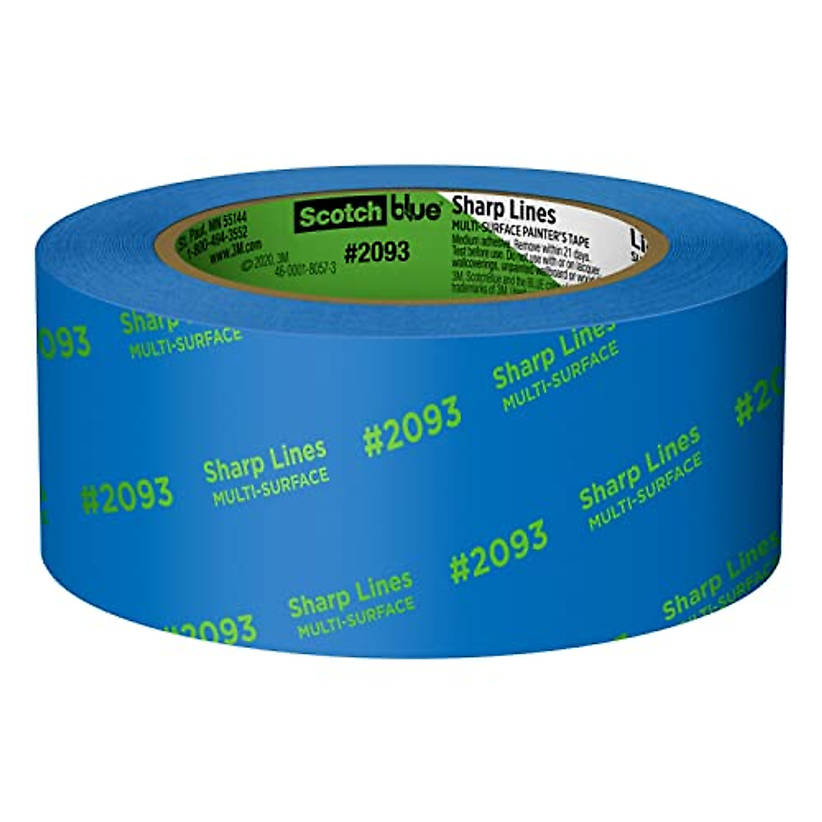 Scotch Painter's Tape 2093-48TC3 2093 Sharp Lines Multi-Surface Painters Tape, 3 rolls, Blue, 3 rolls