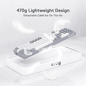 Redragon K628 Pollux 75% Wired RGB Gaming Keyboard, 78 Keys Compact Mechanical Keyboard w/100% Hot-Swap Socket, Free-Mod Plate Mounted PCB & Dedicated Arrow Keys, Quiet Red Switch