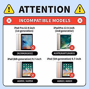 BABG Keyboard Case for iPad Air 13 inch, iPad Pro 12.9(6th/5th /4th/3rd Gen) Case with Keyboard,360° Rotatable,Mulit-Toupad,Backlits,Wireless,Pencil Charging-Green