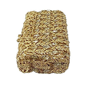 ZLXDP Crystal Women Evening Clutch Bag Hard Case Wedding Party Handbags Purses Metal Clutches