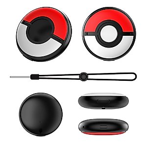 Protective Case for Pokémon GO Plus + 2023, Waterproof Silicone Protective Case with Wrist Strap, Black