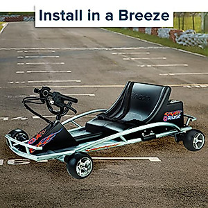 AlveyTech Solid Rear Wheels - 4 1/2" x 2 1/2" fits the Razor Ground Force Electric Go-Kart, Replacement Drifter Tire Assembly, Hub Set, Back Cart Wheel, Power E-Scooter, Trike Parts