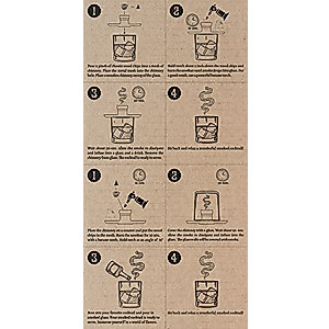 Smoke Top Cocktail Smoker Kit with Torch, 4 Delicious Wood Chips Flavors (Cherry, Apple, Oak, and Hickory) - Whiskey Smoker infuser Kit Home Bar Accessories - Bourbon Smoker for Old Fashioned Cocktails - TOPHAT