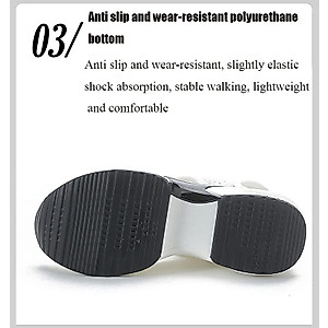 Women's Air Cushion Sneakers Hiking Outdoor Sandals Breathable Mesh Lightweight Comfortable Roman Fish Mouth Walking Shoes Anti-Slip Height Increasing Beach Sandals (Black,7.5,7.5)