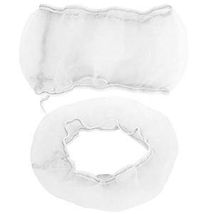 Strnek 2Pcs Bird Cage Cover Seed Catcher Birdcage Lightweight Soft Airy Polyester Mesh Cover Skirt Guard Universal Parrots Cage Accessories 26.0-52.0Inx6.7In (Small-White)