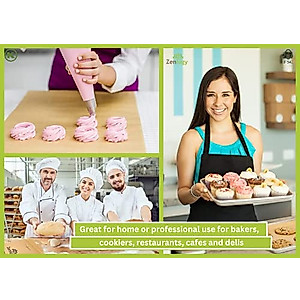 Zenlogy Parchment Paper Sheets 12x16 for Baking - Unbleached Chlorine-free, High Heat, Non-Stick Pre-Cut Parchment Paper for Half Sheet Pans (200 sheets)