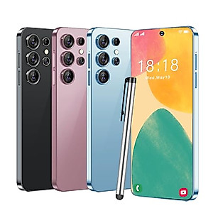 VSMOX Smartphones S23Ultra Cheap 5G, 8GB RAM 256GB ROM,128GB Expandable, 8000mAh Battery, Android 13, 108MP Camera, 5G Dual Sim Free Unlocked Mobile Phones,Blue-8GB 256GB