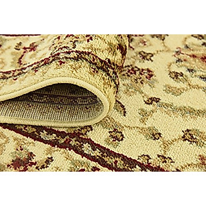 Unique Loom Voyage Collection Traditional Oriental Classic Intricate Design Area Rug (2' 7 x 10' 0 Runner, Ivory/Gold)