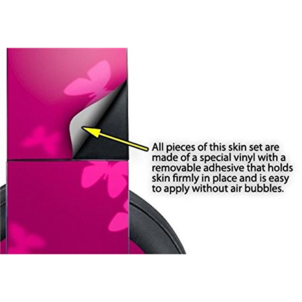 Vinyl Decal Skin Wrap compatible with Original Sony PlayStation 4 Gold Wireless Headphones Bokeh Butterflies Hot Pink (PS4 HEADPHONES NOT INCLUDED)