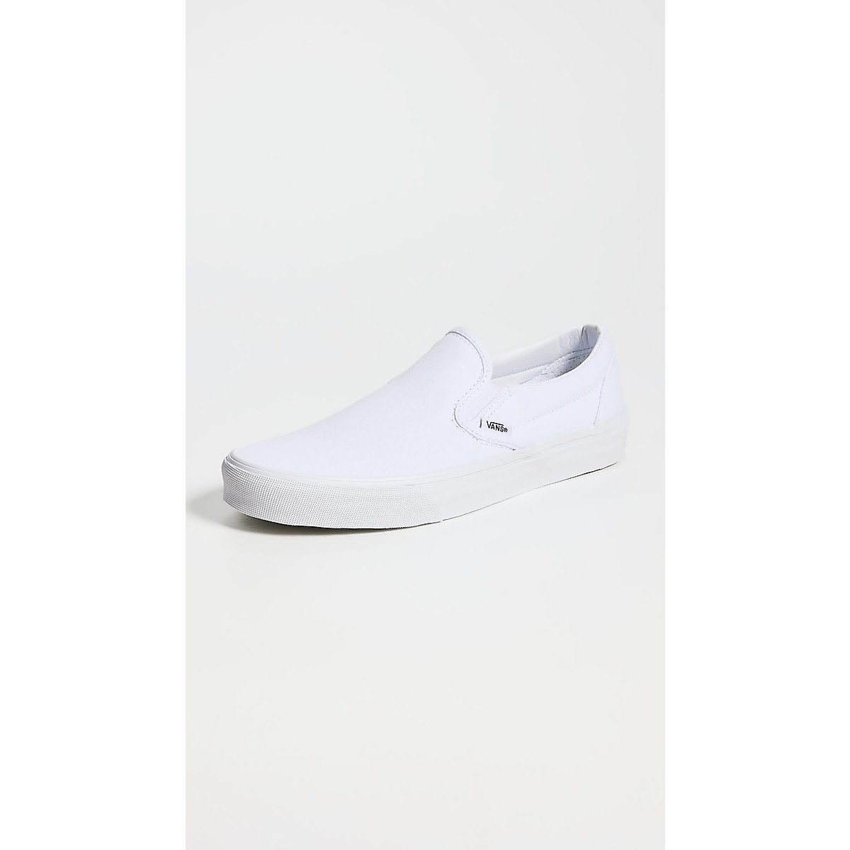 Vans Adult Classic Slip-On Core Classics, True White, Men 5.5, Women 7.0