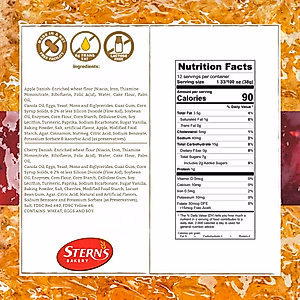 Fruit Danish Pastries | Christmas Holiday Corporate Food Gifts in Gift box |12 Individually Wrapped ASSORTED Fruit Filled Cinnamon Buns | Halloween, Thanksgiving-Stern’s Bakery