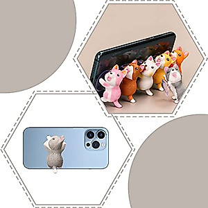 XEERAANG 2 Pcs Phone Stands Dog Modeling Smartphone Holders Firm Adsorption Smart Phone Sucker Holders for Most Smartphones Mobile Phone Shells