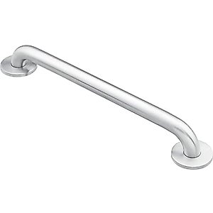 Moen Stainless Steel Wall Mounted 24-Inch Bathroom Grab Bar for Shower, Heavy Duty Hand Handle for Elderly or Handicapped with Concealed Screws, 8724
