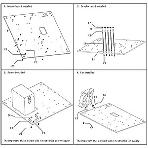 DIY Acrylic Glass Gaming Computer Case Chassis Open Frame Panoramic Viewing Creative Personality ATX Transparent Chassis Test Bench
