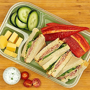 SANOEARTH Lunch Containers for Adults | [7 Pack] Lunch Box Containers | Bento Lunch Box | Bento Box Adult Lunch Box | Meal Prep Container | Lunchable Container, 41oz, Supersize