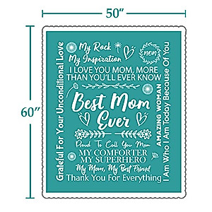 Luxe Extreme Mom Blanket, for Mom, Birthday Gifts for Mom from Daughter or Son, Best Mom Ever Gift Blanket, Mom Gifts for Mother's Day, I Love You Mom Unique Birthday Gift