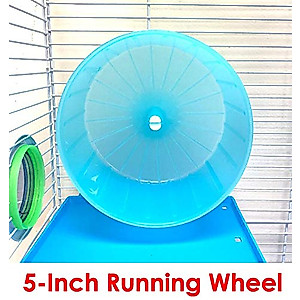 Large Deluxe 3-Tiers Hamster Gerbil Mouse Mice Habitat House Critters Cage with Complete Set of Accessories Expandable and Customizable