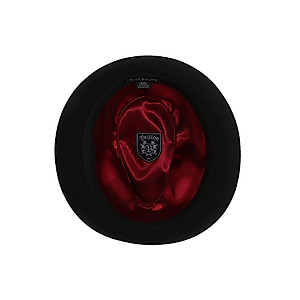 Brixton Men's Gain Fedora Hat, Black, Small