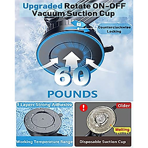 Comboproof Car Phone Holder Mount, Adjustable Car Phone Mount for Car Truck, 360 Degree Rotation Phone Mount for Windshield, Universal Dashboard Phone Holder for Cell Phone