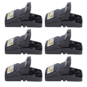 Gavigain 6Pcs Mouse Traps,Plastic Material High Sensitivity Touchless Design Secure Reusable Mouse Catcher Trapping Tool
