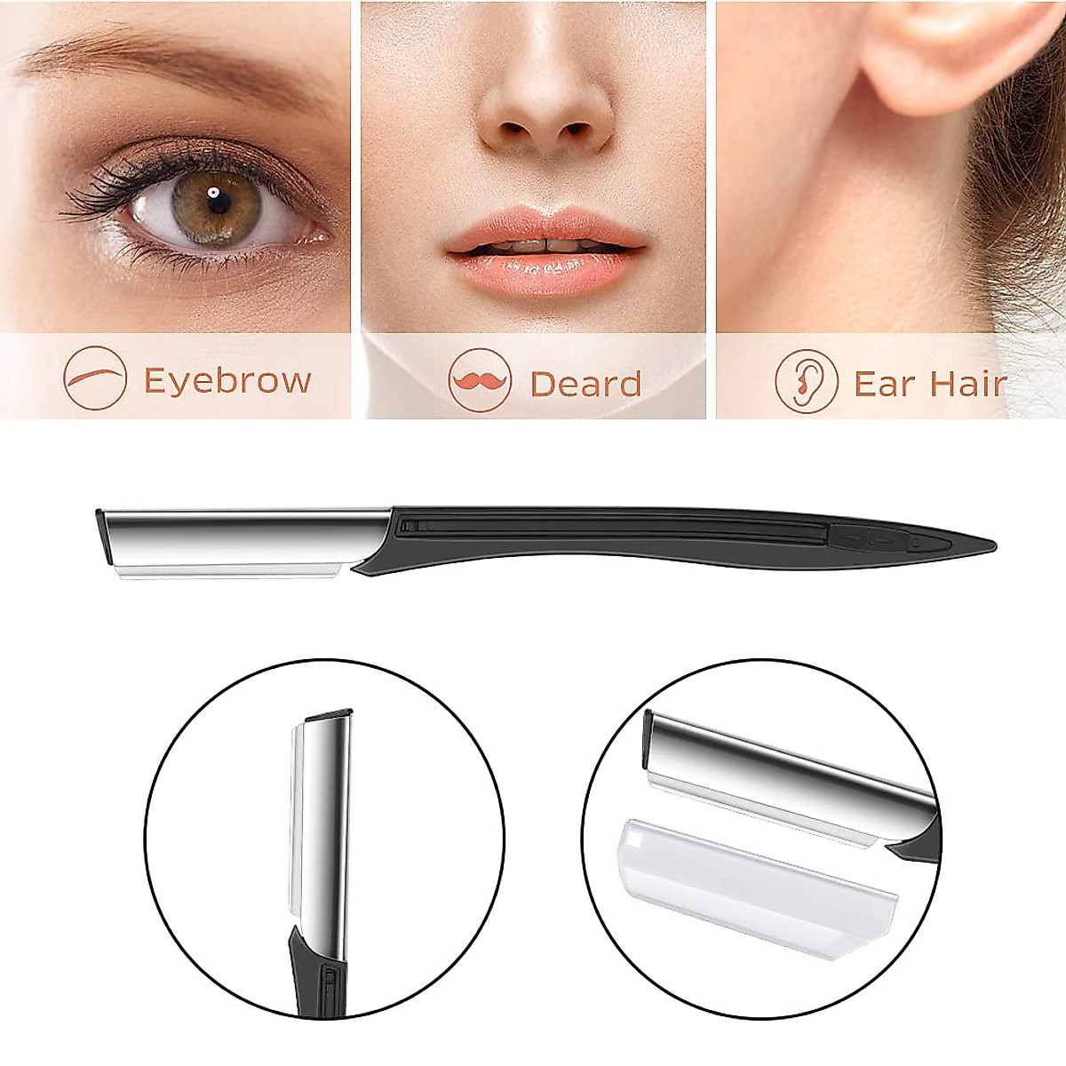 Eyebrow Razor Eyebrow Kit, Senignol All-in-one Eyebrow Razors KIT for Women, Eyebrow Grooming Set, Eyebrow Scissors with Comb, Tweezers and Trimmer