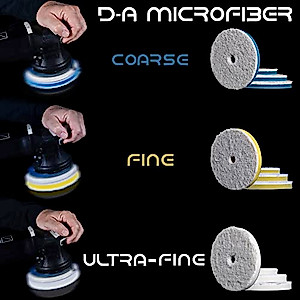 RUPES Fine D-A Microfiber Polishing Pad (Yellow) Ø 85mm, Single Pad