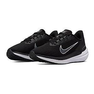 Nike Women's Air Winflo 9 Running Shoes, Black/White-Dk Smokey Grey, 7.5 M US