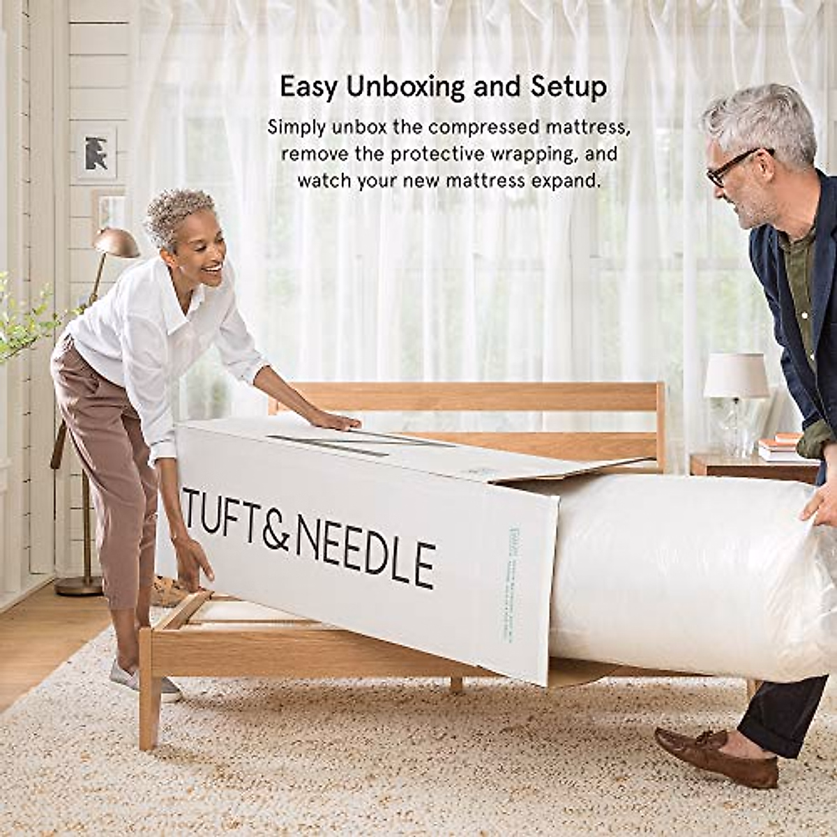 TUFT & NEEDLE 2020 Mint Queen Mattress - Extra Cooling Adaptive Foam with Ceramic Cooling Gel and Edge Support - Antimicrobial Protection Powered by HEIQ - CertiPUR-US - 100 Night Trial