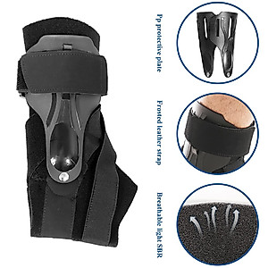 EastVita Ankle Brace for Women Men,Lace Up Braces with Stabilizers,Double Side Pads Fixation for Ankle Protector Injury Recovery, Prevent Re-Injury Skin color L