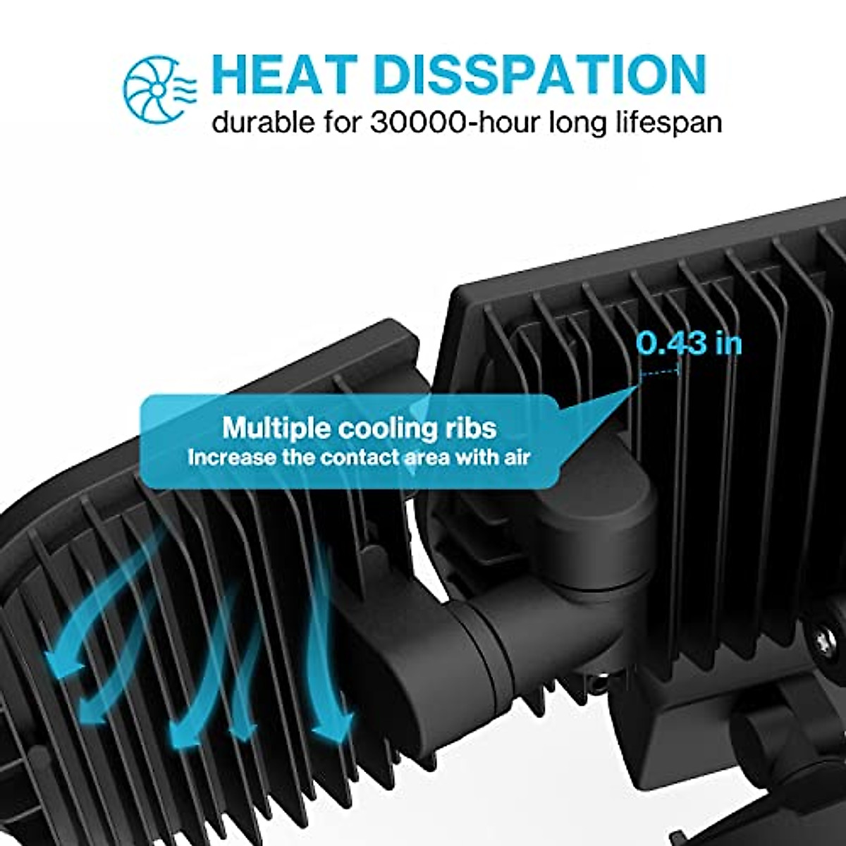 Olafus 80W Flood Lights Outdoor Motion Sensor Light, LED Security Light IP65 Waterproof, 7300LM Motion Activated Light, 3 Head LED Flood Light, 6500K PIR Sensor Lighting for Garage Yard Porch Patio