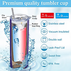 Geosar Thank You Gift for Women Men 20 oz Inspirational Tumblers with Keychains, Appreciation Tumblers, Team Motivational Encouragement Employees Gift for Coworker Friend(Multicolor, 16 Pcs)