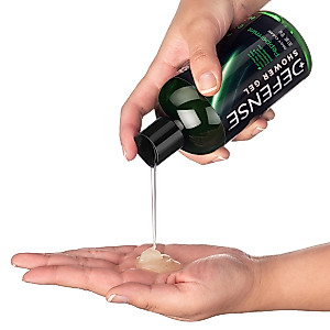 Defense Soap Organic Peppermint Body Wash | All Natural Mint Shower Gel with Tea Tree Oil, Eucalyptus Oil. Wrestling Inspired, For All Mens & Womens Skin Types. 12 oz (Pack of 2)