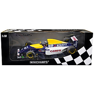 Williams FW15C #0 Damon Hill 3rd Place F1 Formula One World Championship (1993) with Driver Limited Edition to 300 Pieces Worldwide 1/18 Diecast Model Car by Minichamps 180930000