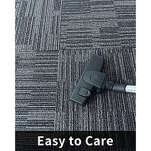 Rehert 12Tiles/32 sq Ft-Carpet Squares, Commercial Carpet Tiles, 0.27" Pile Height, Tiles Carpet, PVC Backing Non-Slip, 20" x 20" Berber (Loop Pile)