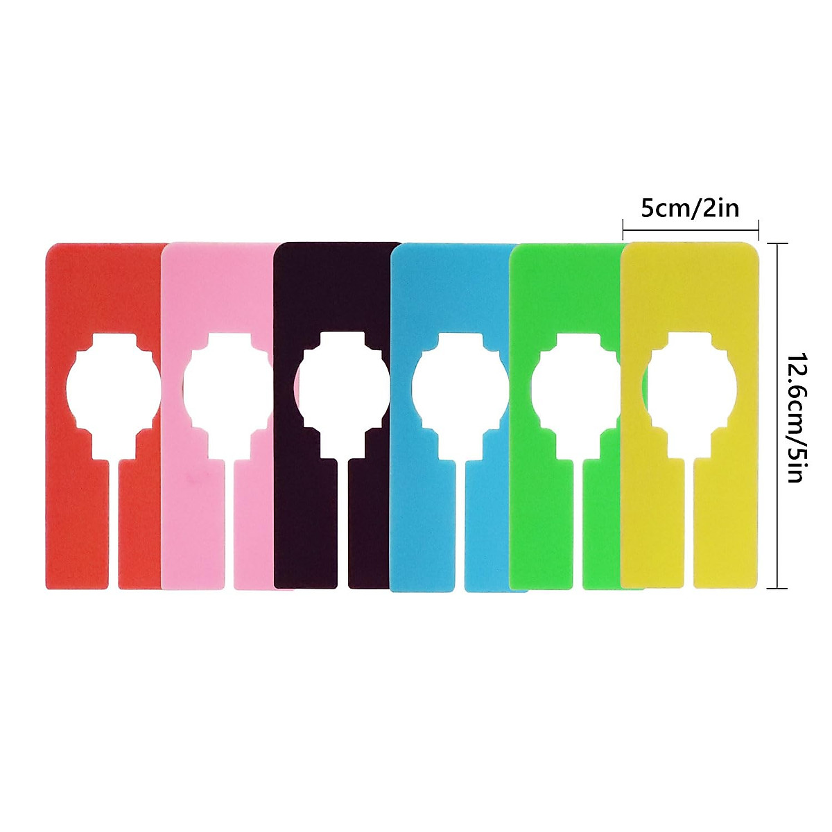 Dohia Closet Dividers for Hanging Writable Clothes Clothing Plastic Rack Size Dividers Rectangular Reusable Closet Separators D1-FXCMFGQ (Colorful)