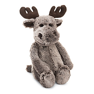 Jellycat Bashful Marty Moose Stuffed Animal, Medium 12 inches | Woodland Plush Toy | Classic Children's Gift