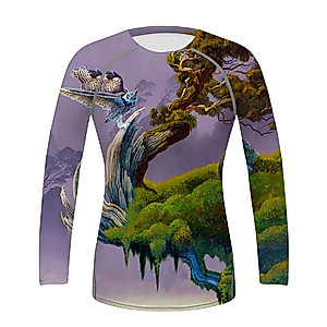 O2TEE Women's Movie Fantasy Owl Wicking Cycling Jersey Breathable Bike Shirt Tops, X-Large
