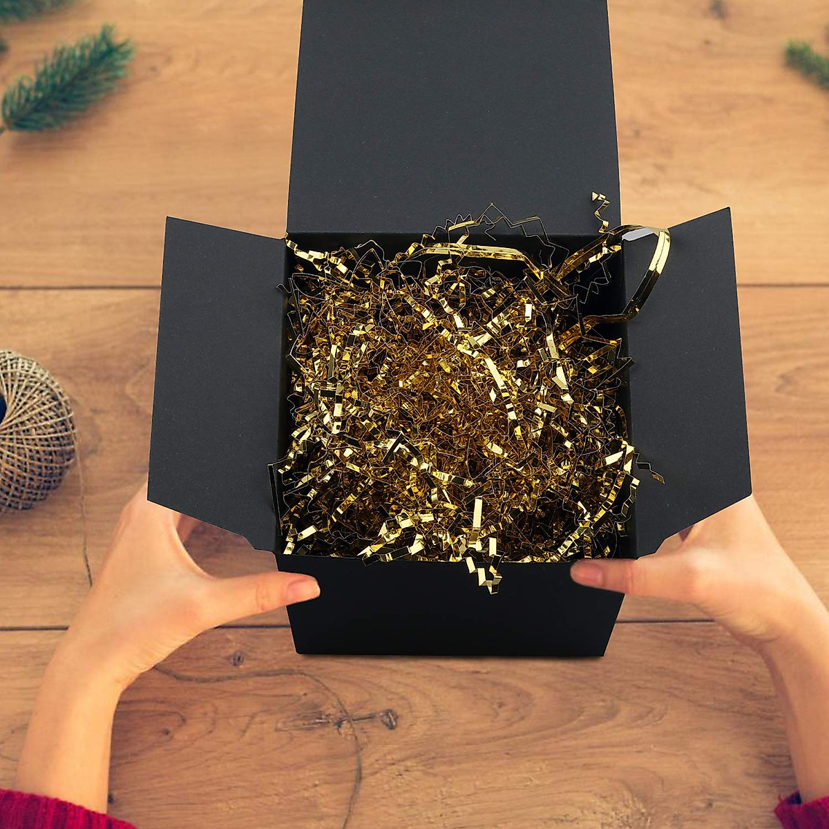 15 Pcs Black Gift Box, 6 x 6 x 6" Gift Boxes with Lids Recycled Kraft Paper Cardboard Boxes Gift Favor Boxes Bridesmaid Proposal Boxes for Party, Wedding, Birthday, Christmas, Crafting, Cupcake