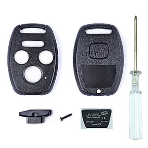 Latest best Keyless Entry Key Fob Case Shell fit for Honda 2003-2009 Accord 2005-2010 CR-V Pilot Ridgeline Civic Remote Control Key Fob 3+1 Buttons Replacement Cover Blank (1pcs)
