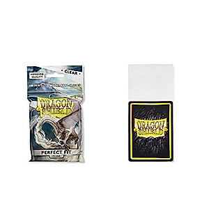 10 Packs Dragon Shield Perfect Fit Clear Inner Sleeves Standard Size 100 ct