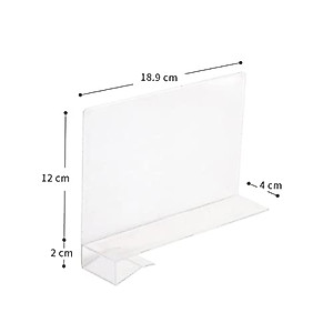 TOGEVAL 4pcs Partition Plate Clear Shelf Closet Shelves Separators Shelf Dividers Closet Partition Separator Storage Bookshelf Drawer Organizer Adjustable Cabinet Shelf Pp Transparent