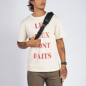 Chrome Industries Mini Kadet Sling Bag, Messenger Crossbody Bag for Men and Women, Padded Rear U-lock Holster, Zip Front Pocket, 5 L, Black