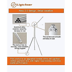 Ligtchser Tripod Clothes Drying Rack, Portable, Foldable and Space Saving,Collapsible Drying Rack for Laundry,Travel,Indoor,Outdoor. A Folding Clothing Rack for Both Travel and Daily Family Use.