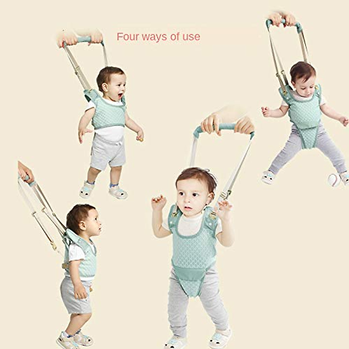 Baby Walking Harness - Handheld Kids Walker Helper - Toddler Infant Walker Harness Assistant Belt (Cherry Blosso mMesh)