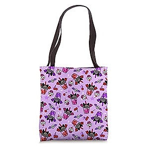 Emo Bat Boba Scene Kid Pastel Goth Alt Aesthetic Halloween Tote Bag