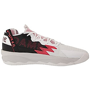 adidas Unisex Dame 8 Basketball Shoe, White/Vivid Red/Core Black, 4.5 US Men