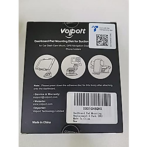 Dashboard Pad Mounting Disk for Suction Cup, 95mm (3.74") 3M Heat Resistant Adhesive Disc for Dash Camera Windshield Holder, GPS, Tablet, Car Phone Bracket Base with Sticky Adhesion Replacement 3 Pack