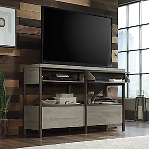 Sauder Manhattan Gate Credenza, for TVs up to 60", Mystic Oak Finish