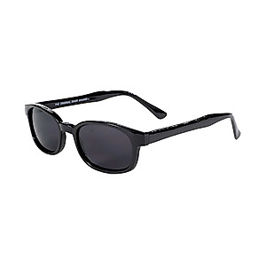 Pacific Coast Original KD's Biker Sunglasses (Black Frame/Dark Grey Lens)
